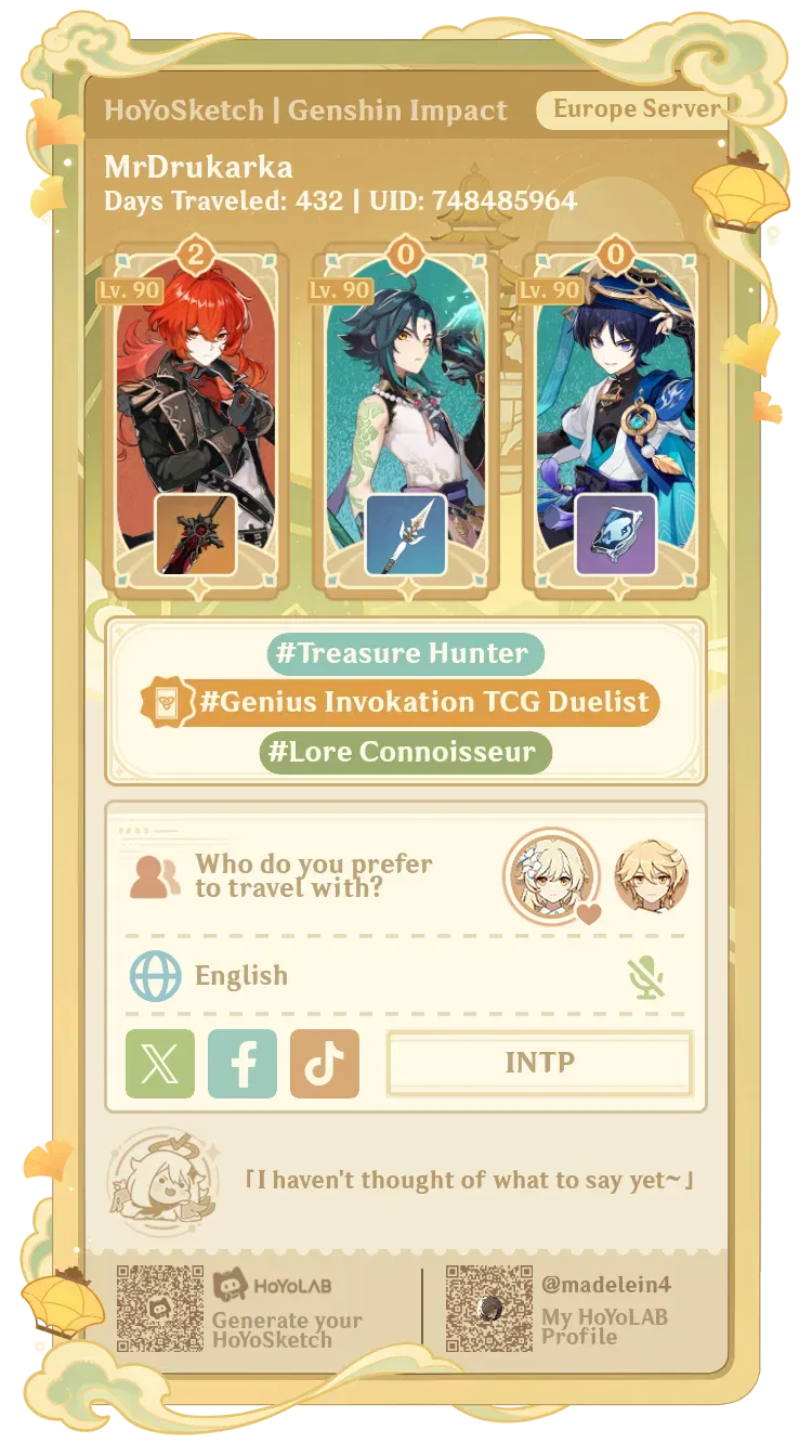 HEY WHERE IS INTJ??? Genshin Impact | HoYoLAB