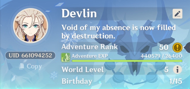 Profile Change! Genshin Impact | HoYoLAB