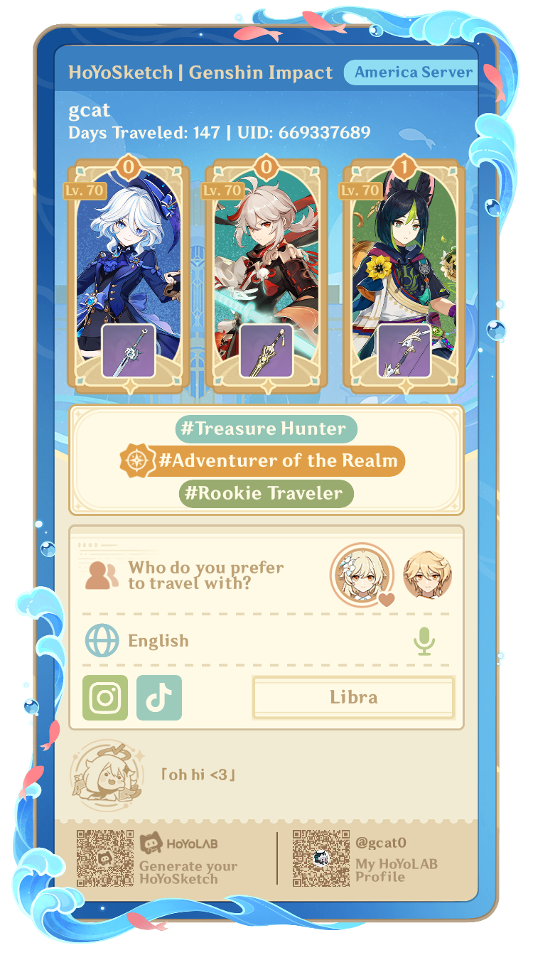 my name card ️ Genshin Impact | HoYoLAB