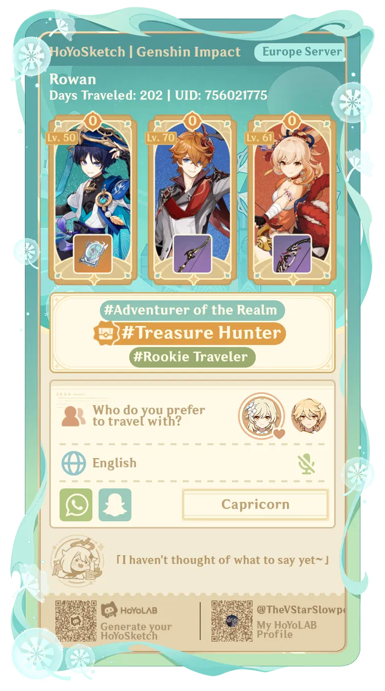 My new unique name card thingy!! Genshin Impact | HoYoLAB