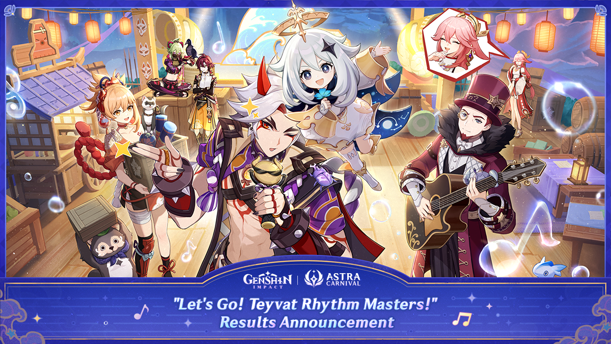 "Let's Go! Teyvat Rhythm Masters!" Results Announcement Genshin Impact ...