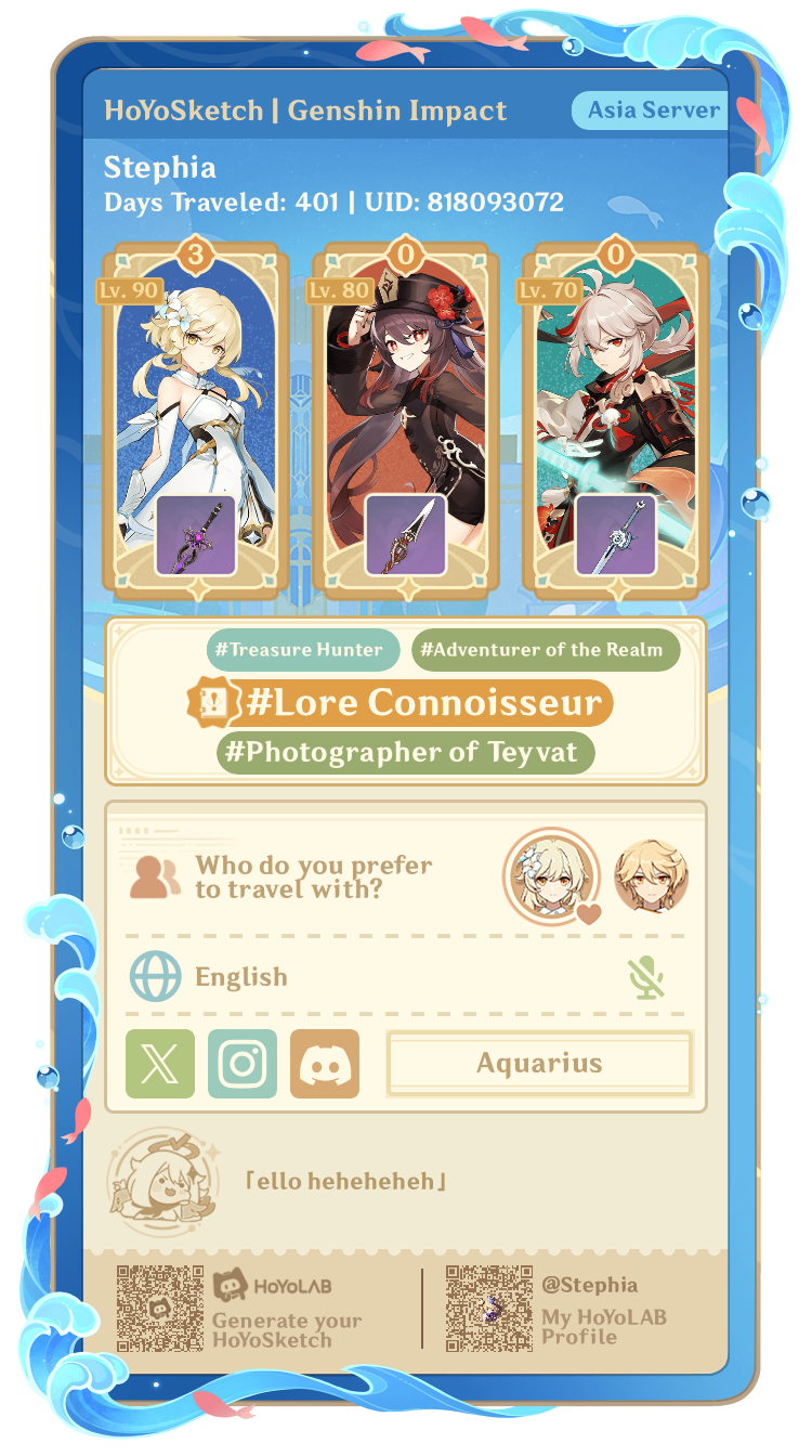 omg new hoyo creating card Genshin Impact | HoYoLAB