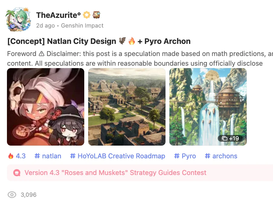 [Concept] Natlan City Design 🦇 🔥 + Pyro Archon Genshin Impact | HoYoLAB