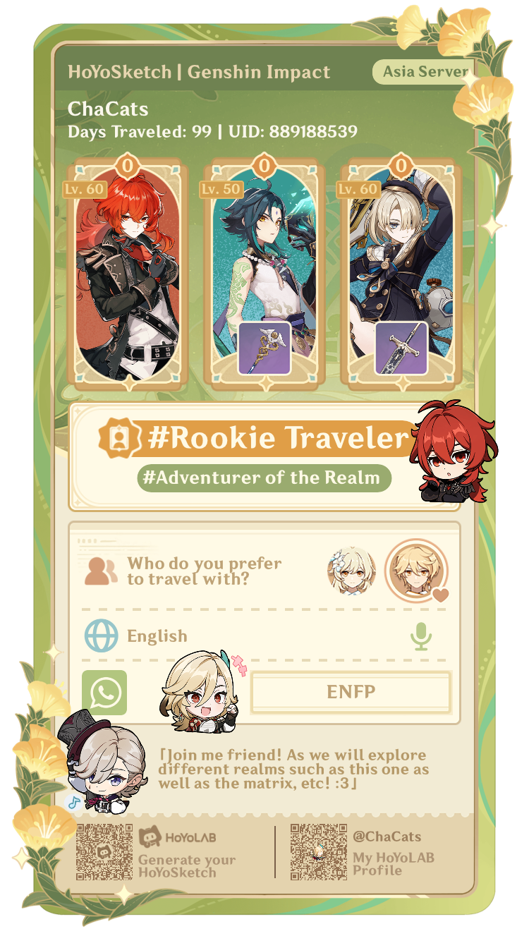 My genshin profile :3 Genshin Impact | HoYoLAB
