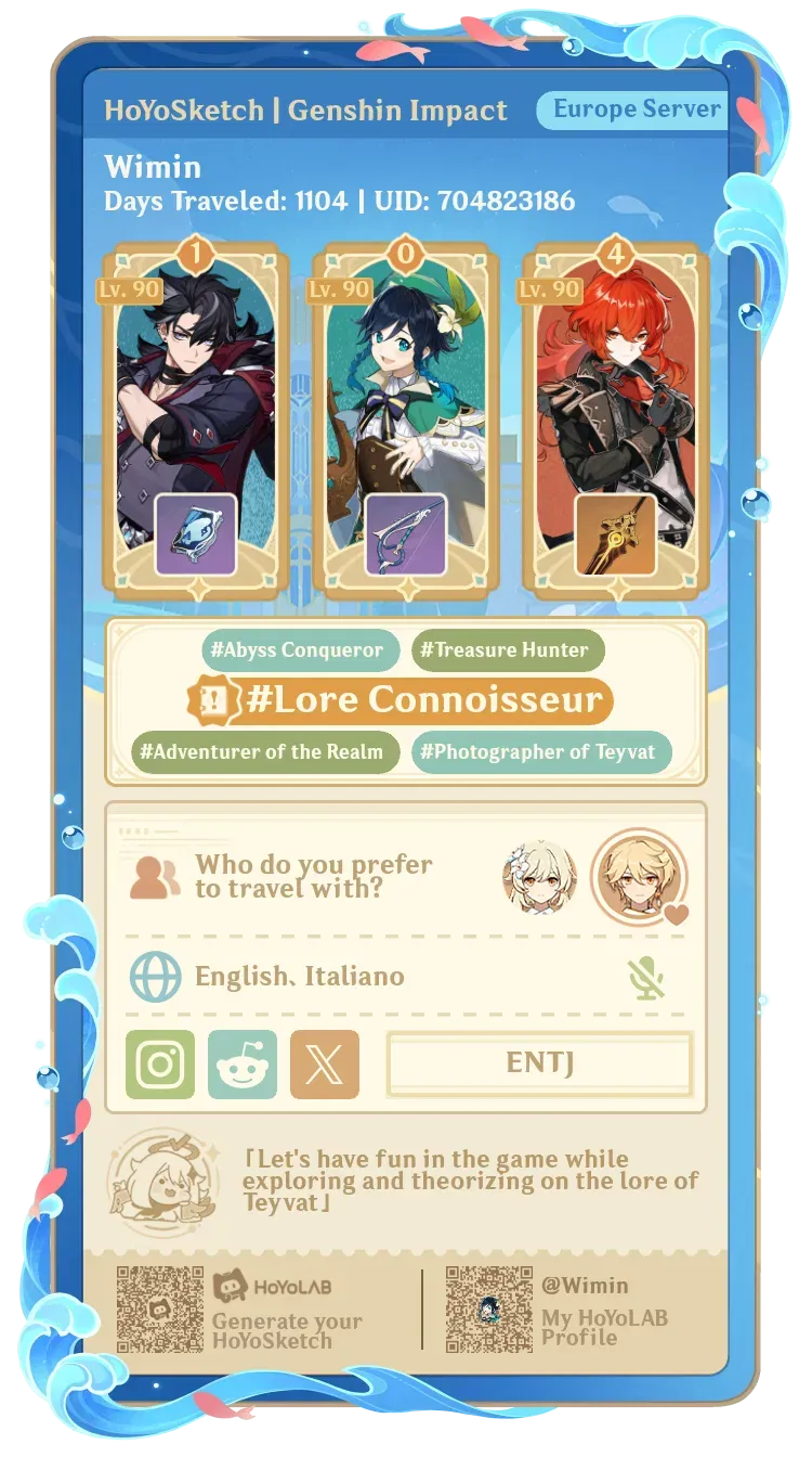 Genshin profile Genshin Impact | HoYoLAB