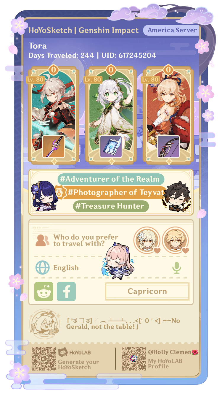 Genshin Name Card ♡ Genshin Impact | HoYoLAB