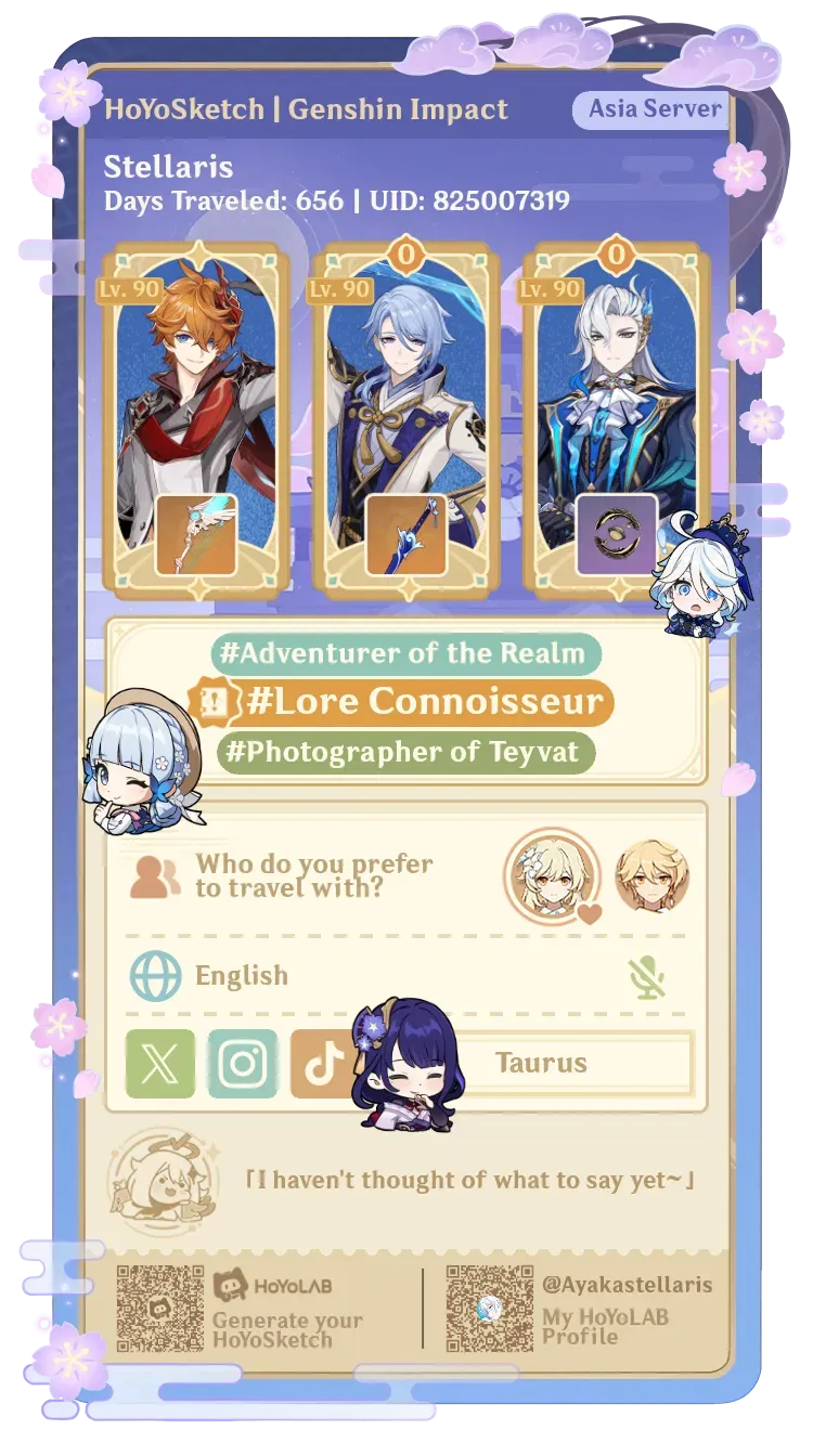 My genshin profile? Genshin Impact | HoYoLAB