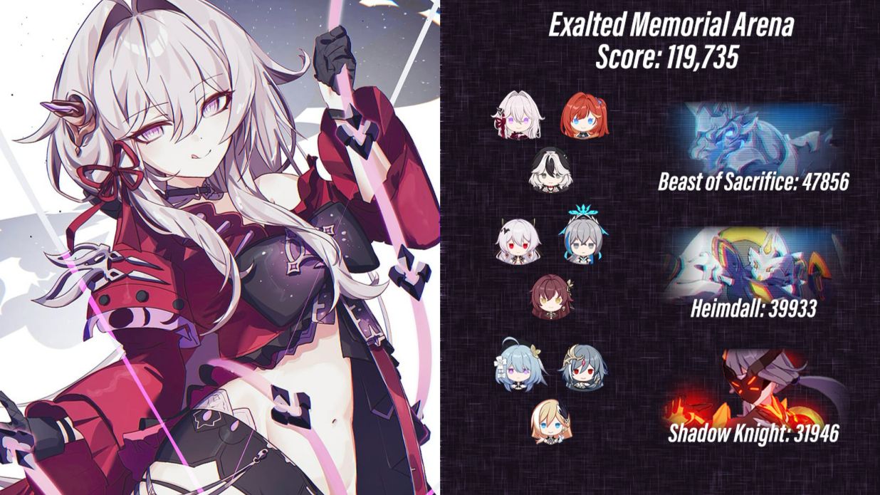 EX Memorial Arena - SSS Beast of Sacrifice, SSS Heimdall, Shadow Knight (119,735 Pts) Honkai ...