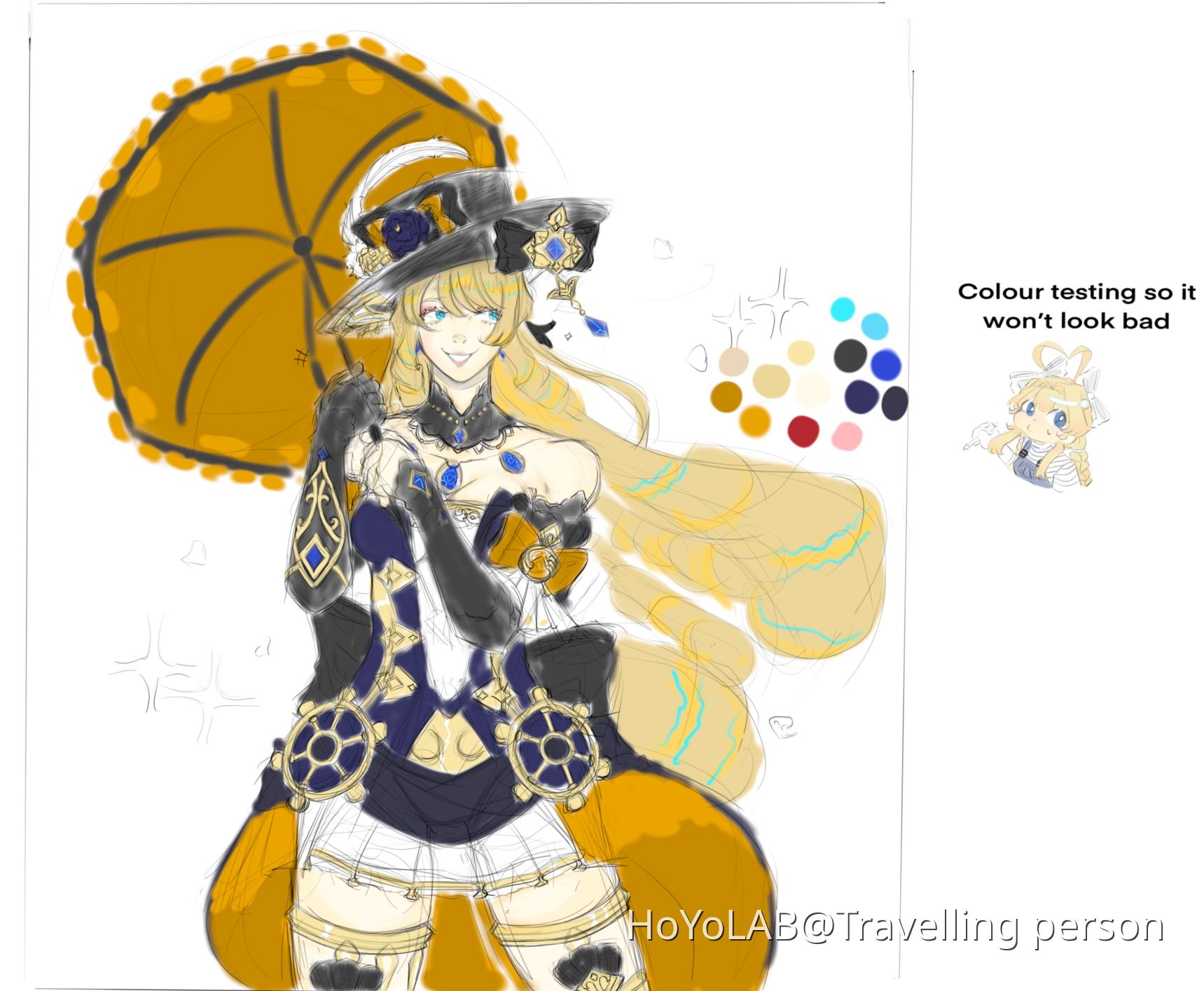 Little update on the Navia drawing Genshin Impact | HoYoLAB