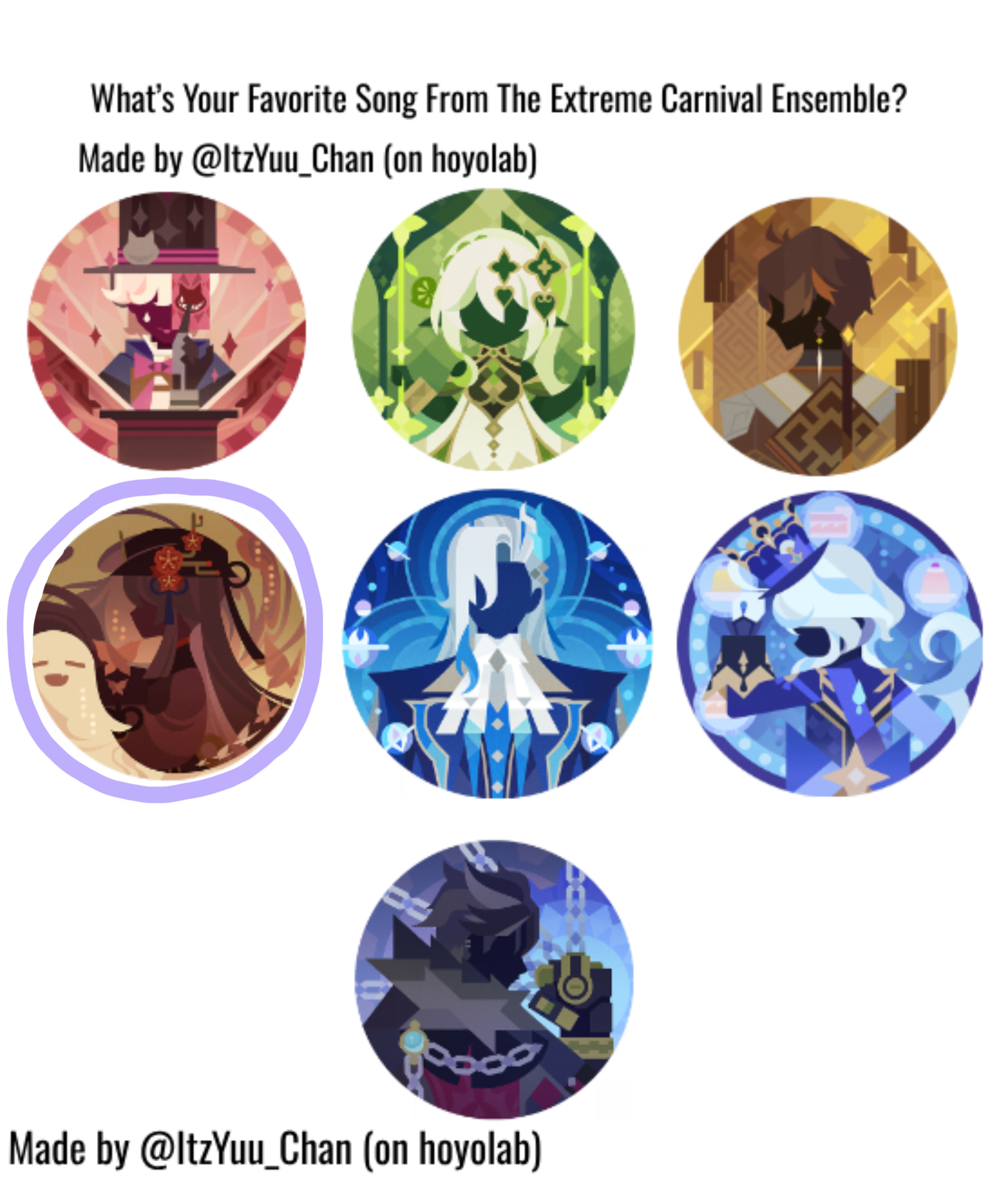 What's your favourite song from the extreme carnival ensemble? Genshin ...