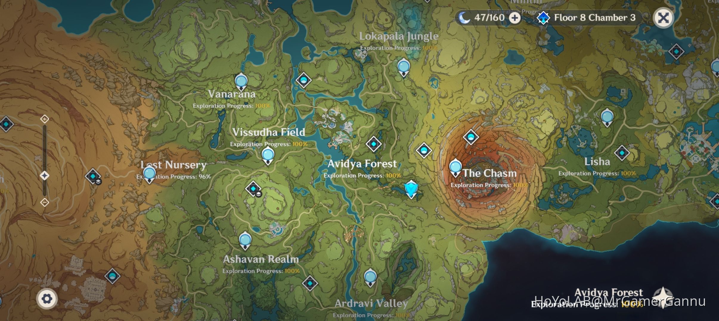 100% exploration on Avidya Forest Genshin Impact | HoYoLAB