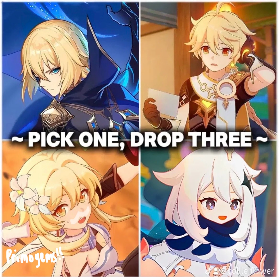 Pick one, drop three. Pt. 2 Genshin Impact | HoYoLAB