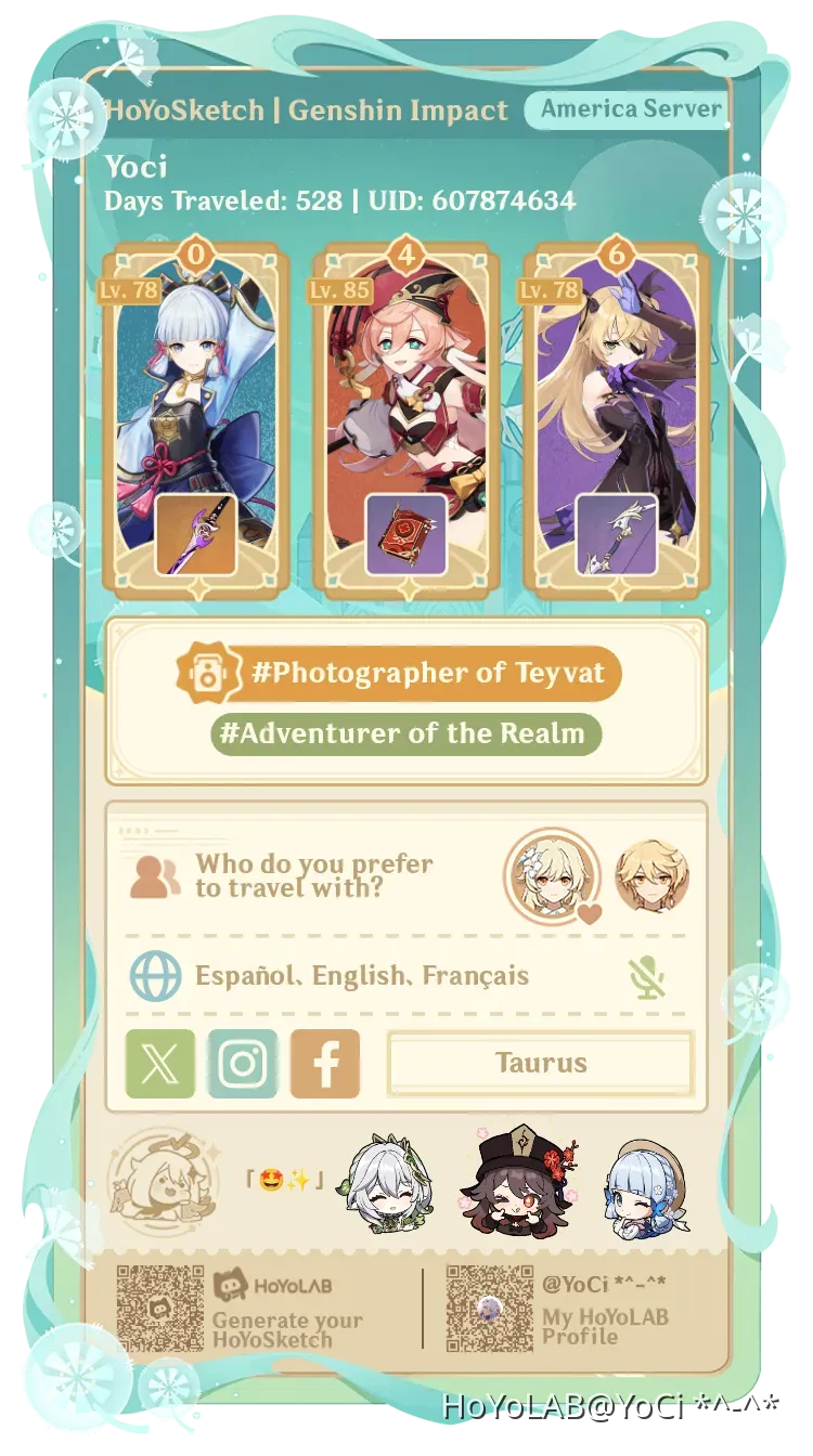 Traveler Yoci 🤩 Genshin Impact | HoYoLAB