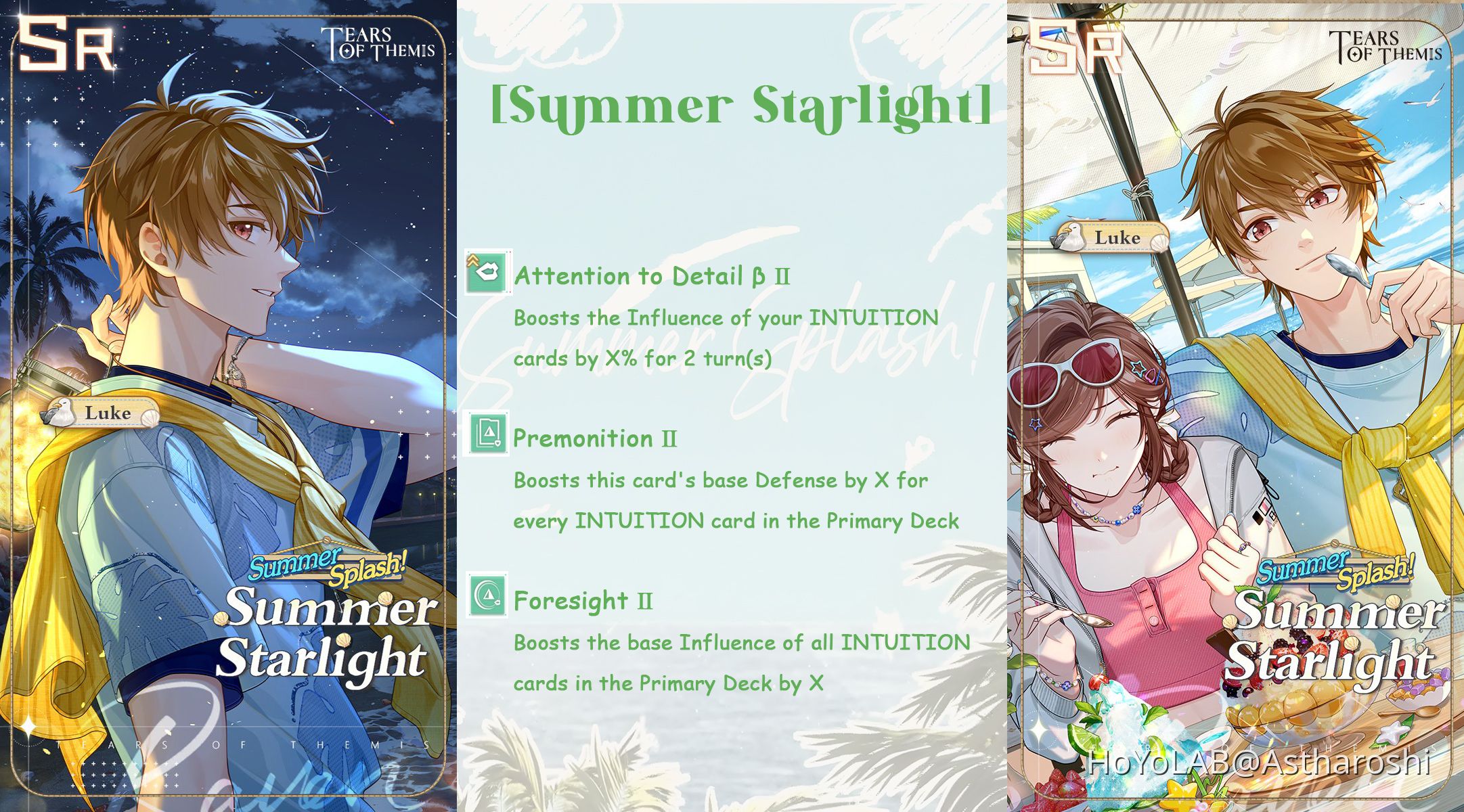 Luke SR [Summer Starlight] Summer Splash Video (KR dub) Phone wallpaper Tears of Themis | HoYoLAB