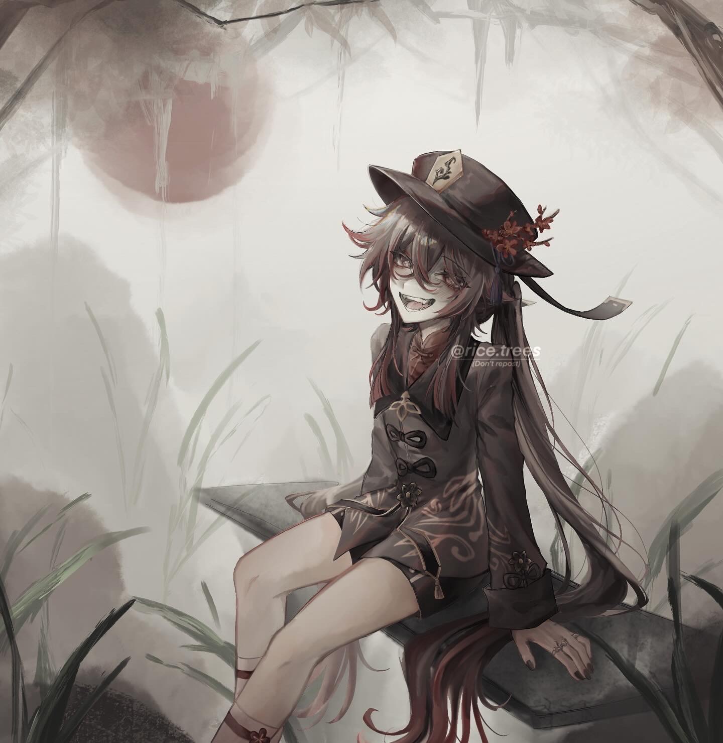 I finished my Hu Tao drawing! :) Genshin Impact | HoYoLAB