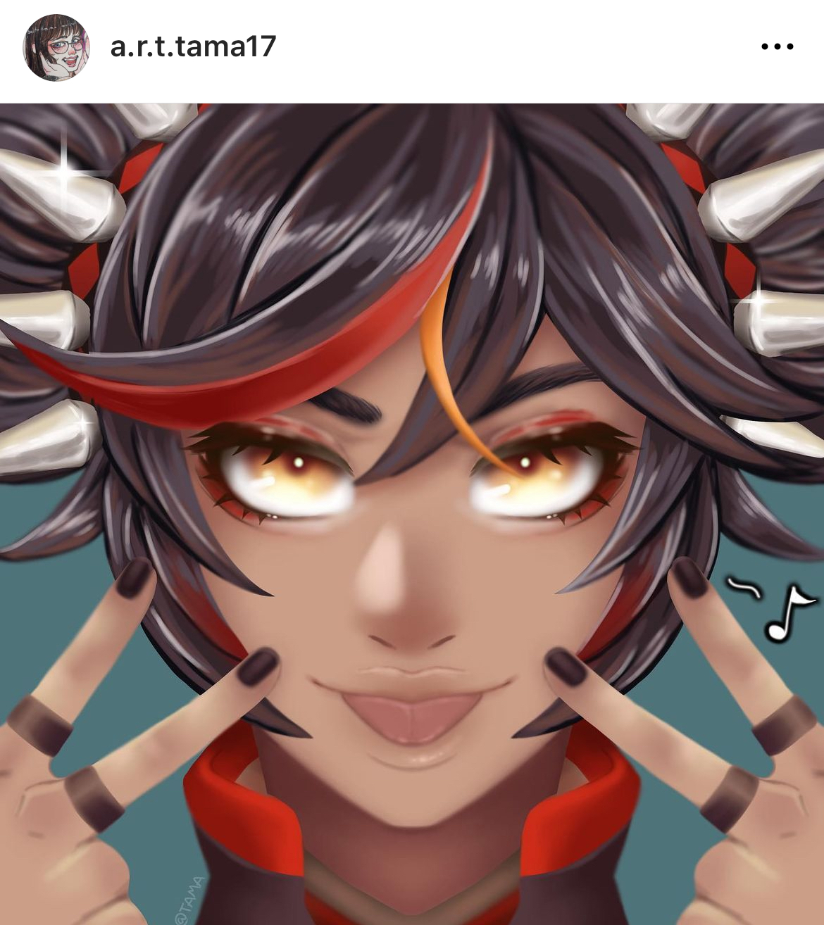 My old Xinyan art from 2021 Genshin Impact | HoYoLAB