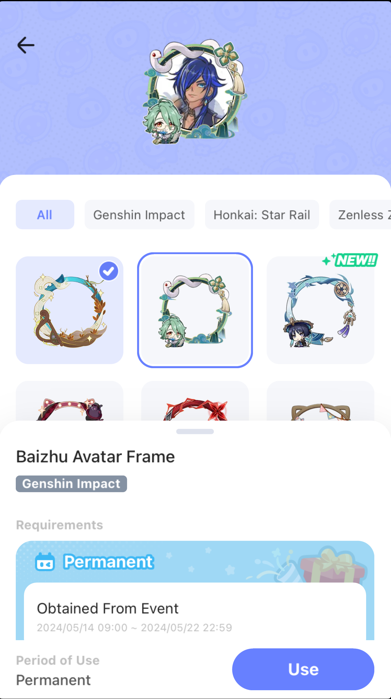 Character Frame | Frame Collection #115-116 Genshin Impact | HoYoLAB
