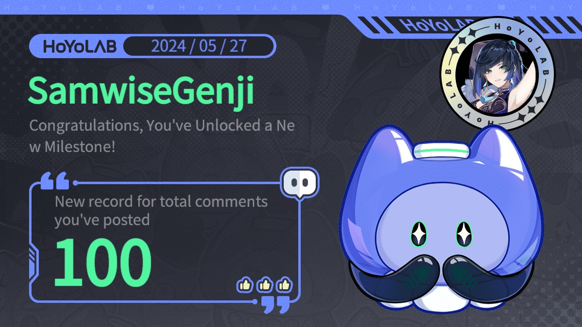 Yay first milestone | HoYoLAB