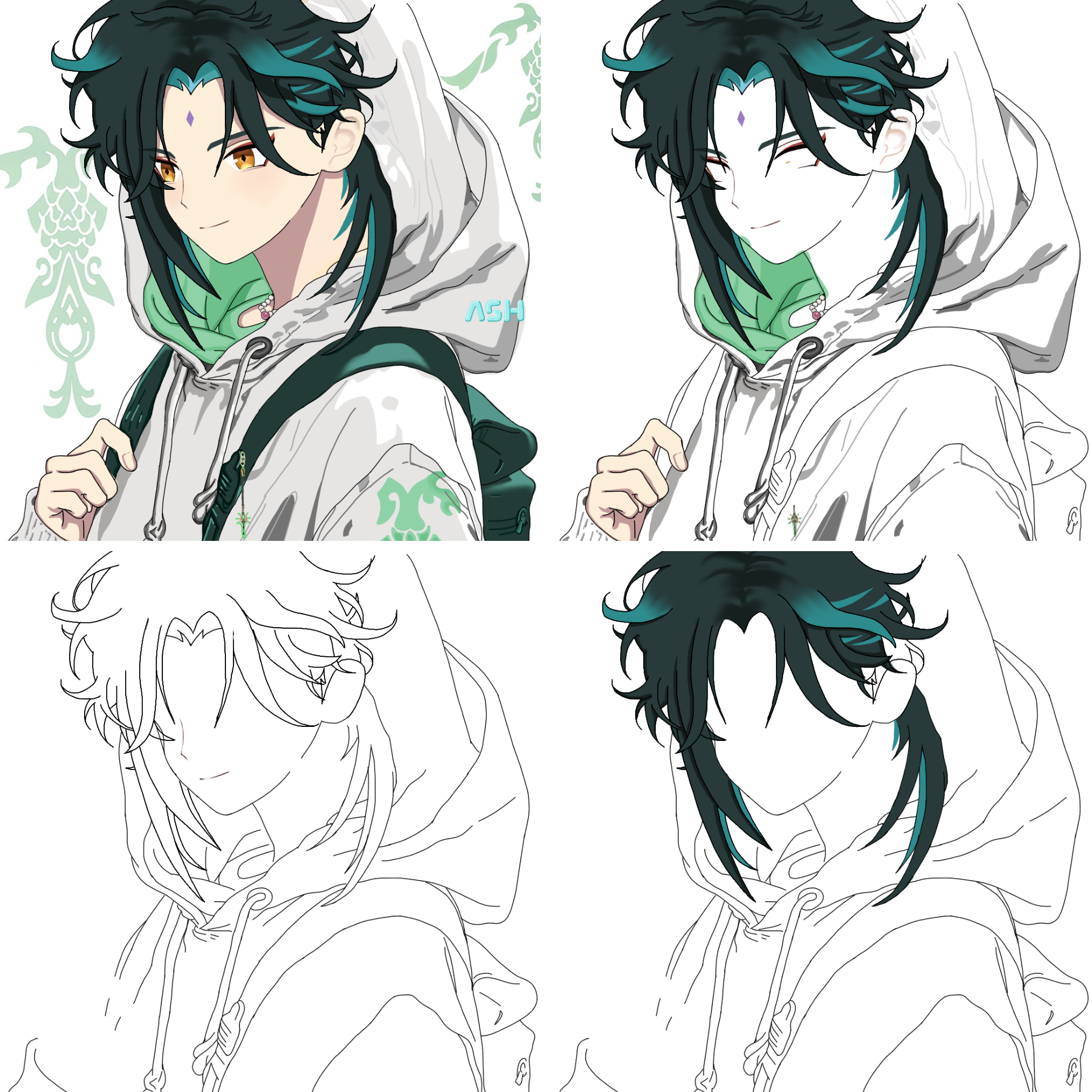 Finally Completed my Drawing Modern XIAO is here !! Process Genshin ...