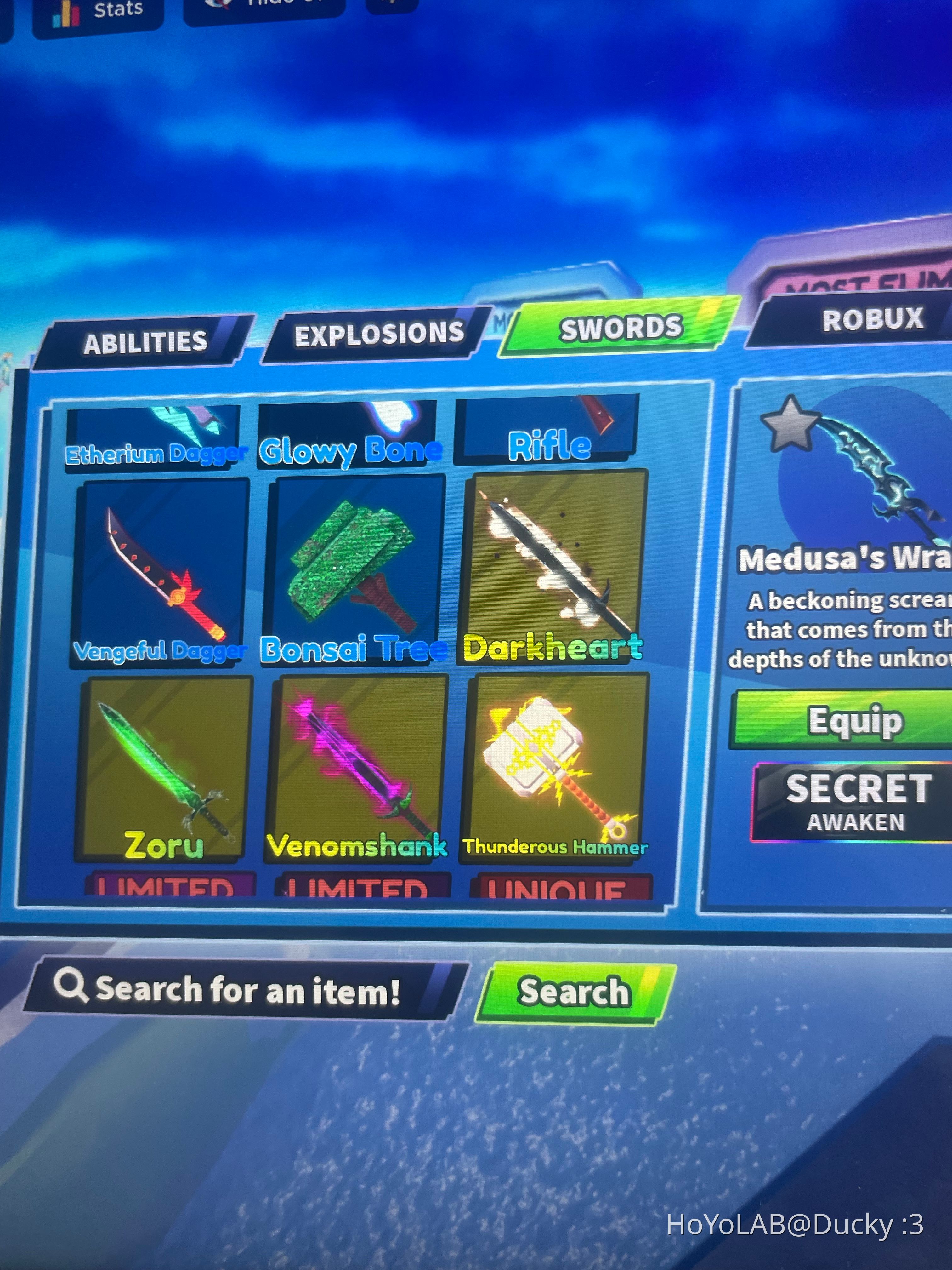 My inventory and stuff in bladeball after playing for 10 hours!! (10 ...