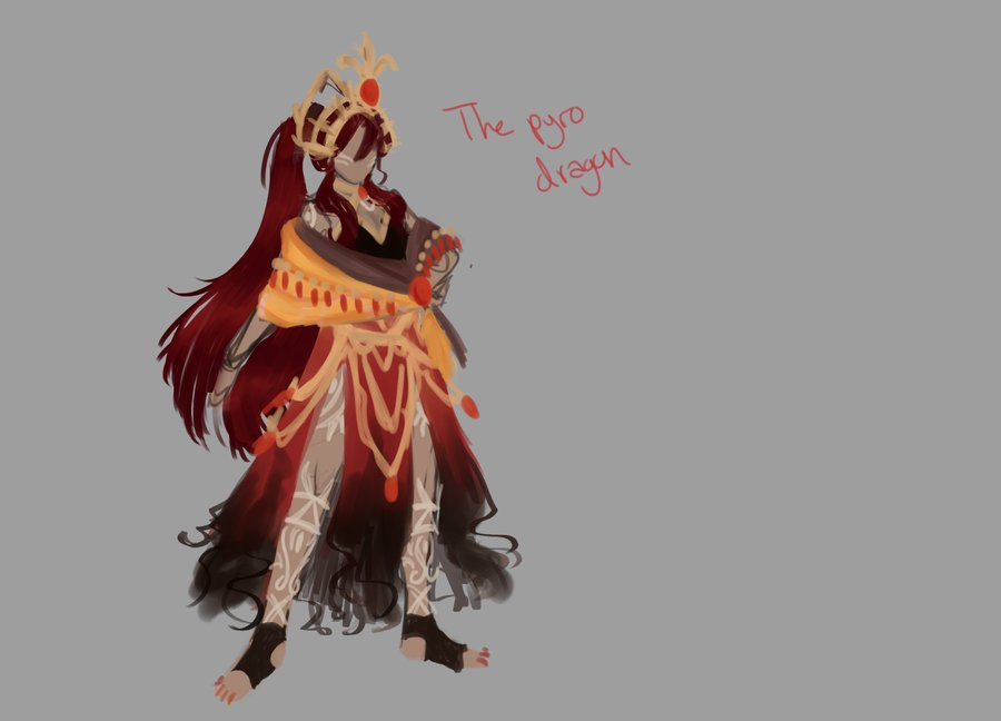 The pyro Dragon concept art Genshin Impact | HoYoLAB