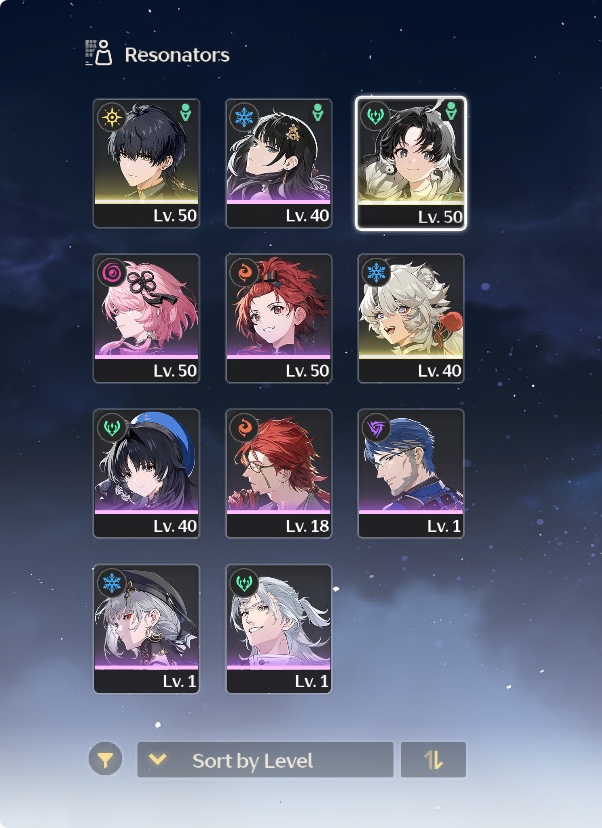 Wuwa character collection! (Lvl 28) | HoYoLAB