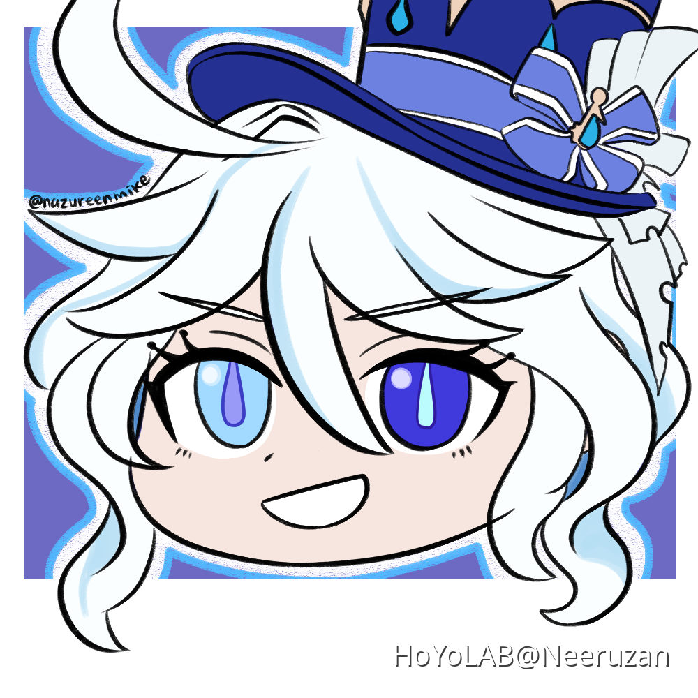 Day 229 until I reach Level 12: Simple chibi of Furina! Genshin Impact ...