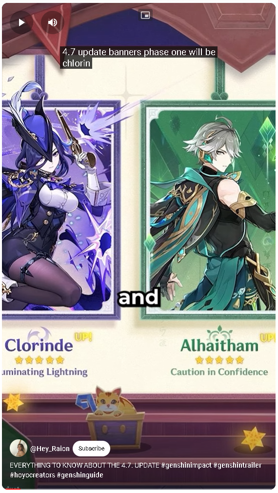 EVERYTHING TO KNOW ABOUT THE 4.7. UPDATE by Hey Raion Genshin Impact ...