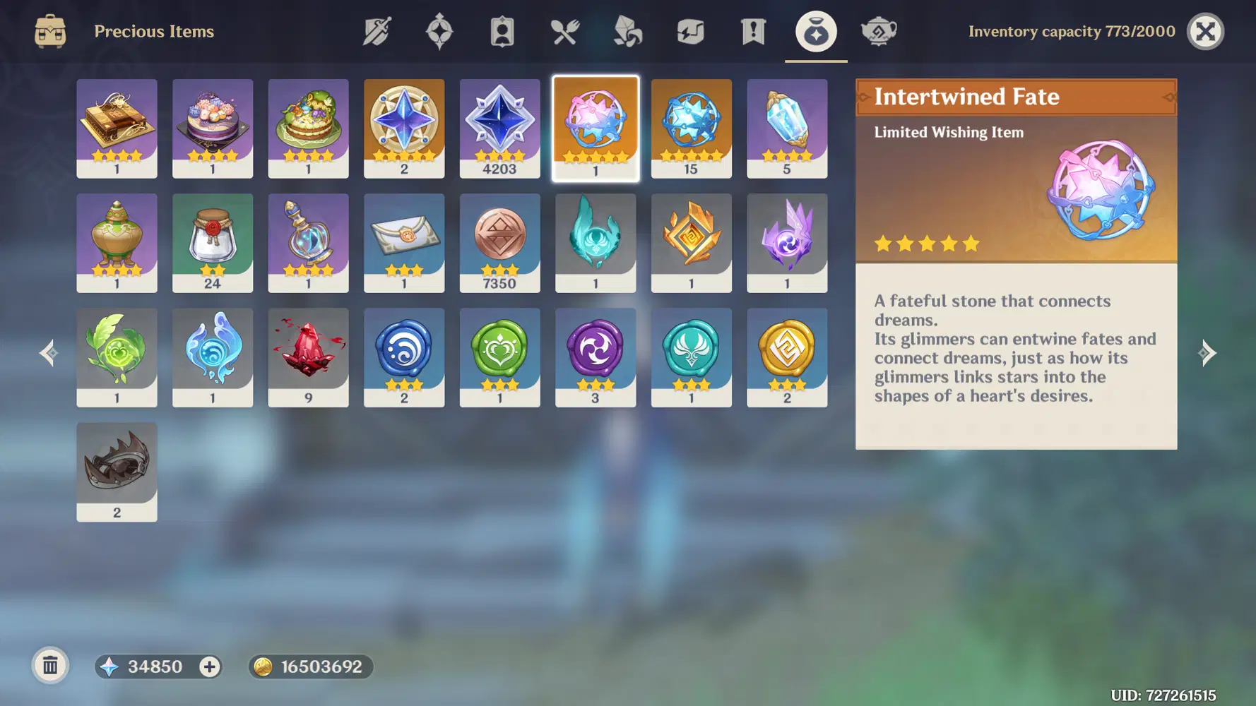 Day 33 of saving for Sigewinne & her weapon ☆彡 (and also C0 Alhaitham along with Furina's weapon ...