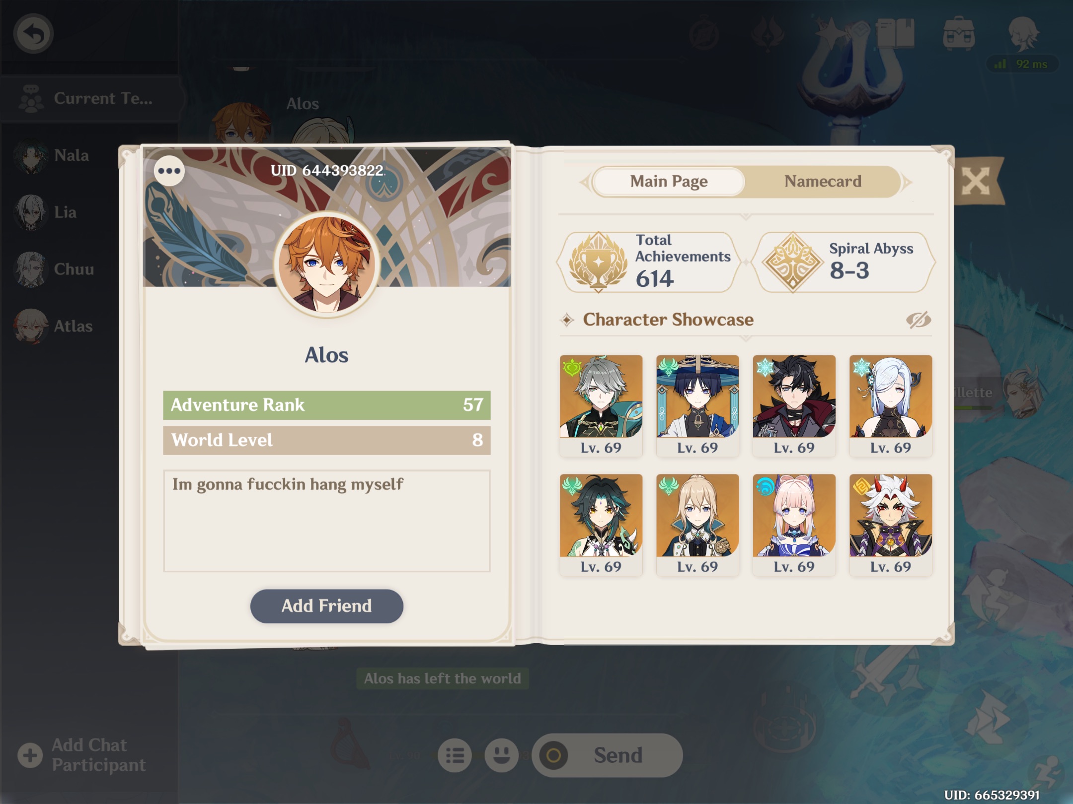 HELP THEIR CHARACTER SHOWCASE Genshin Impact | HoYoLAB