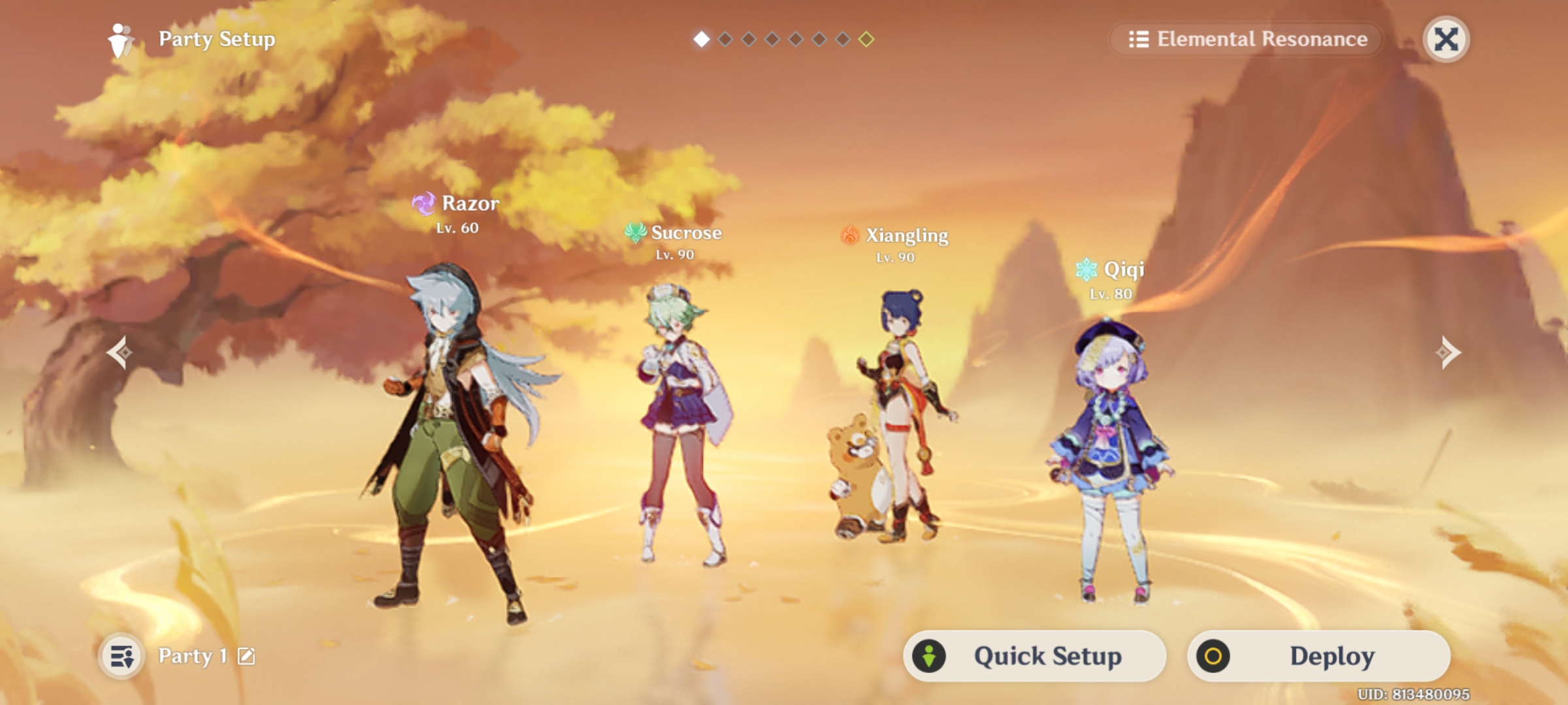 My perma team comp over time as I obtained more characters(Based on ...