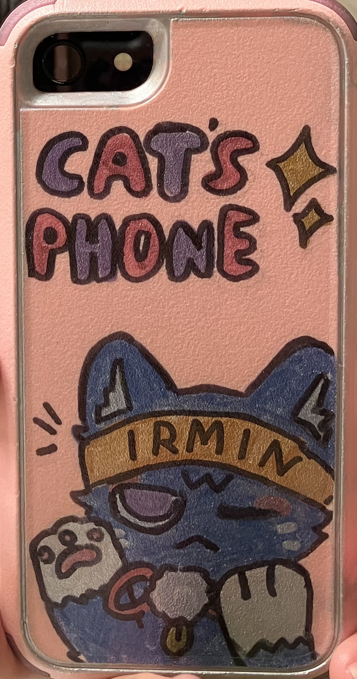drew wanderer cat on my phone case hehehe (excuse my crusty phone 😭 ...