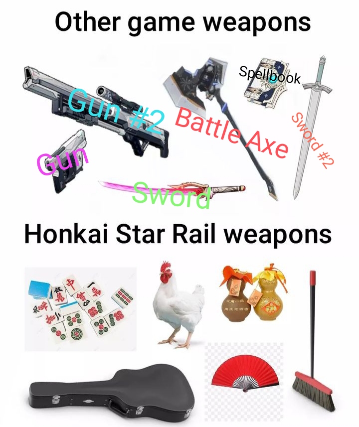 other game weapons vs HSR weapons be like: Honkai: Star Rail | HoYoLAB