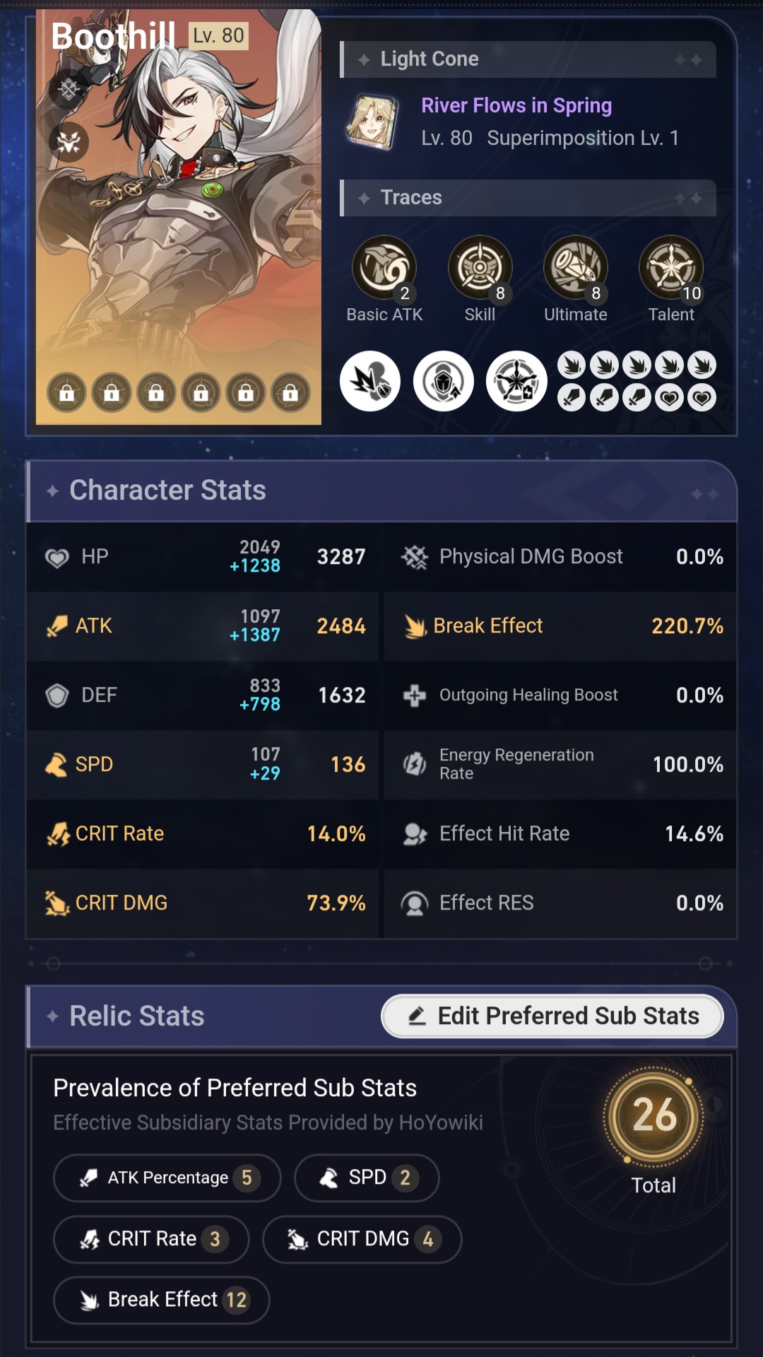 Day 1 Boothill E0S0 progress build Honkai: Star Rail | HoYoLAB