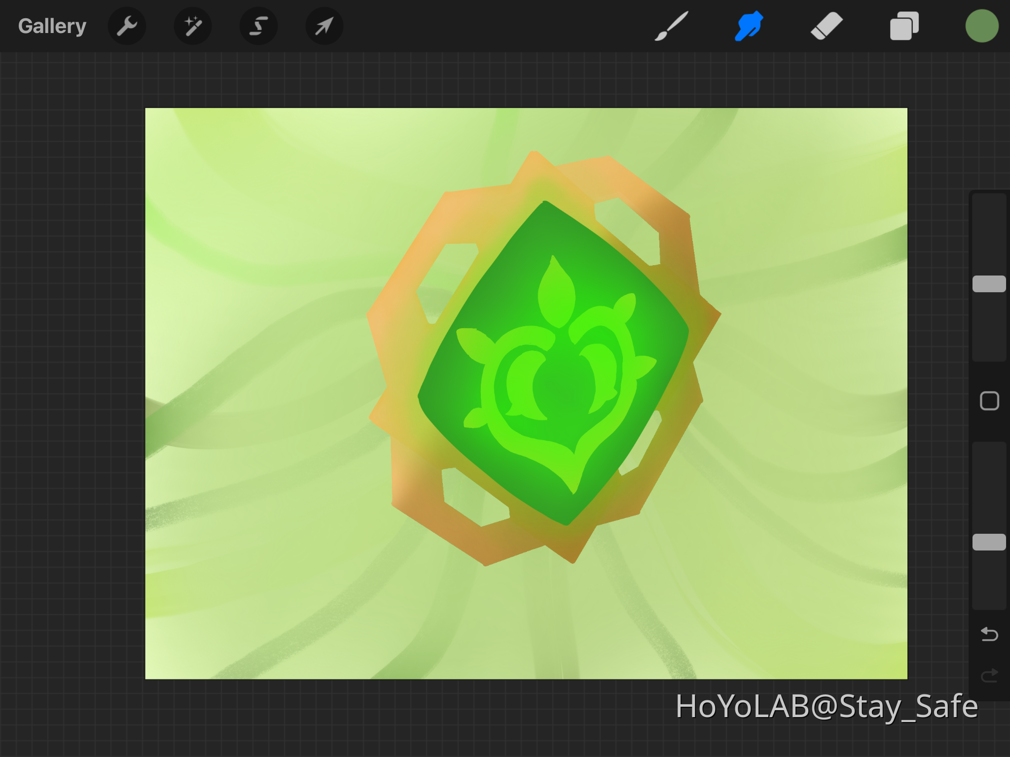 Done! Dendro vision art! Genshin Impact | HoYoLAB