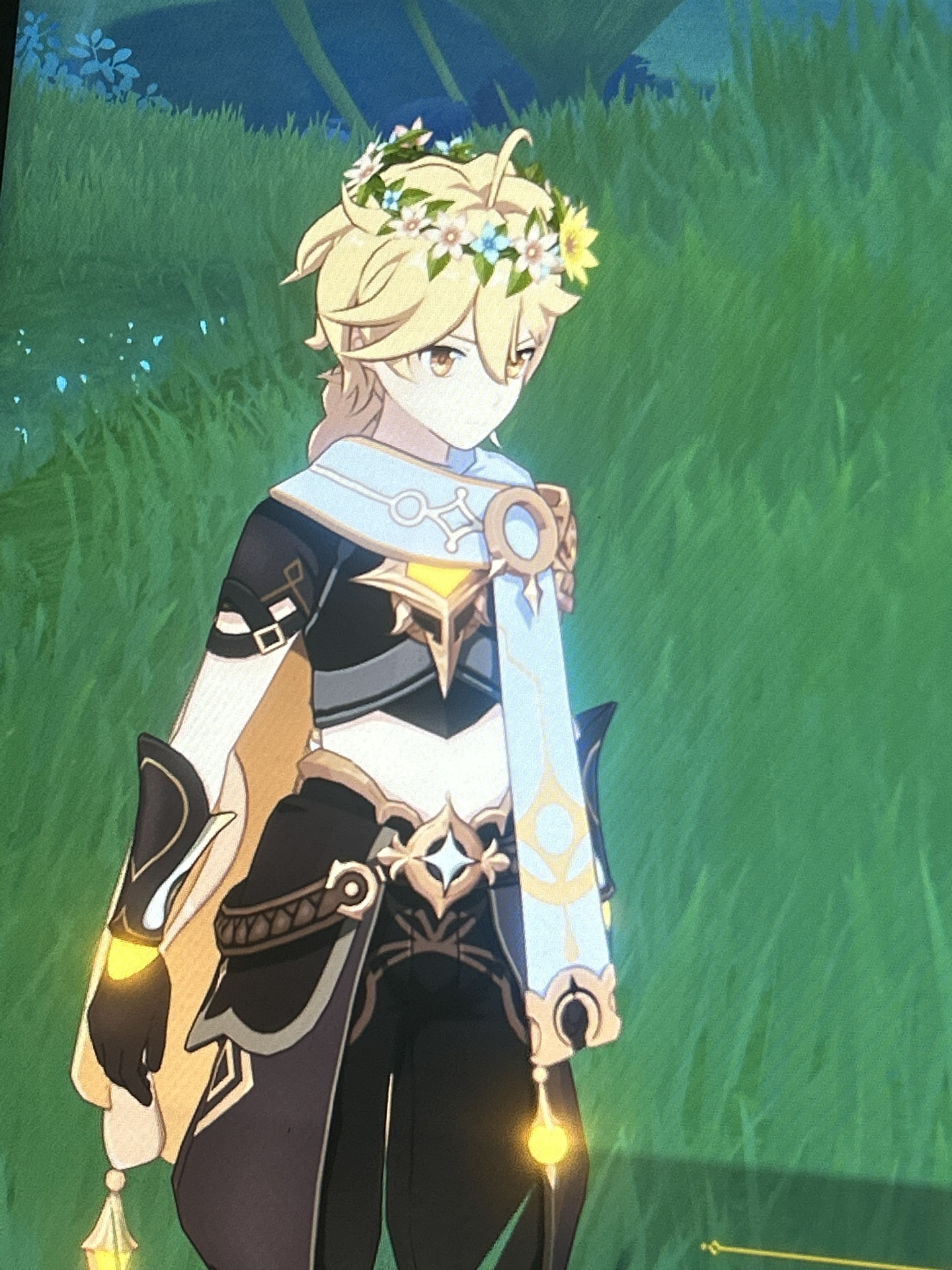 Aether in a flower crown Genshin Impact | HoYoLAB
