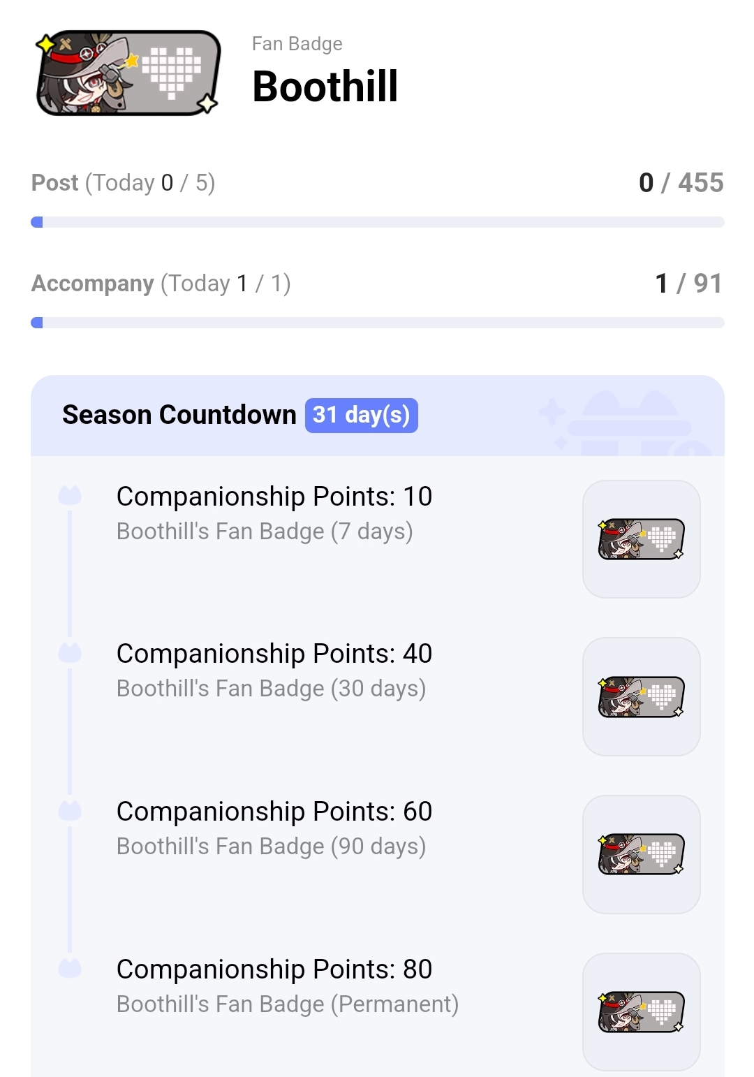 So it begins... Boothill Fan Badge Post Day #1 Honkai: Star Rail | HoYoLAB