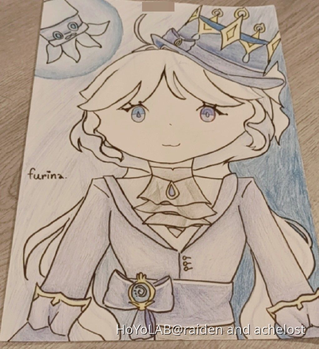 I draw furina(my homework) Genshin Impact | HoYoLAB