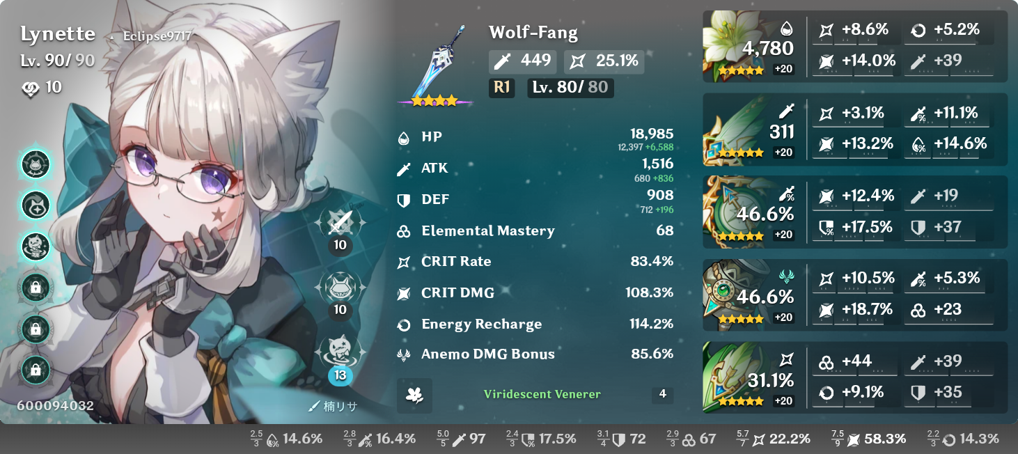 Lynette Build Genshin Impact | HoYoLAB