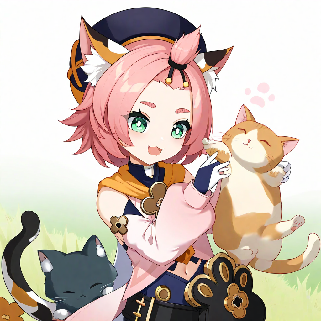 Diona playing with cats Genshin Impact | HoYoLAB