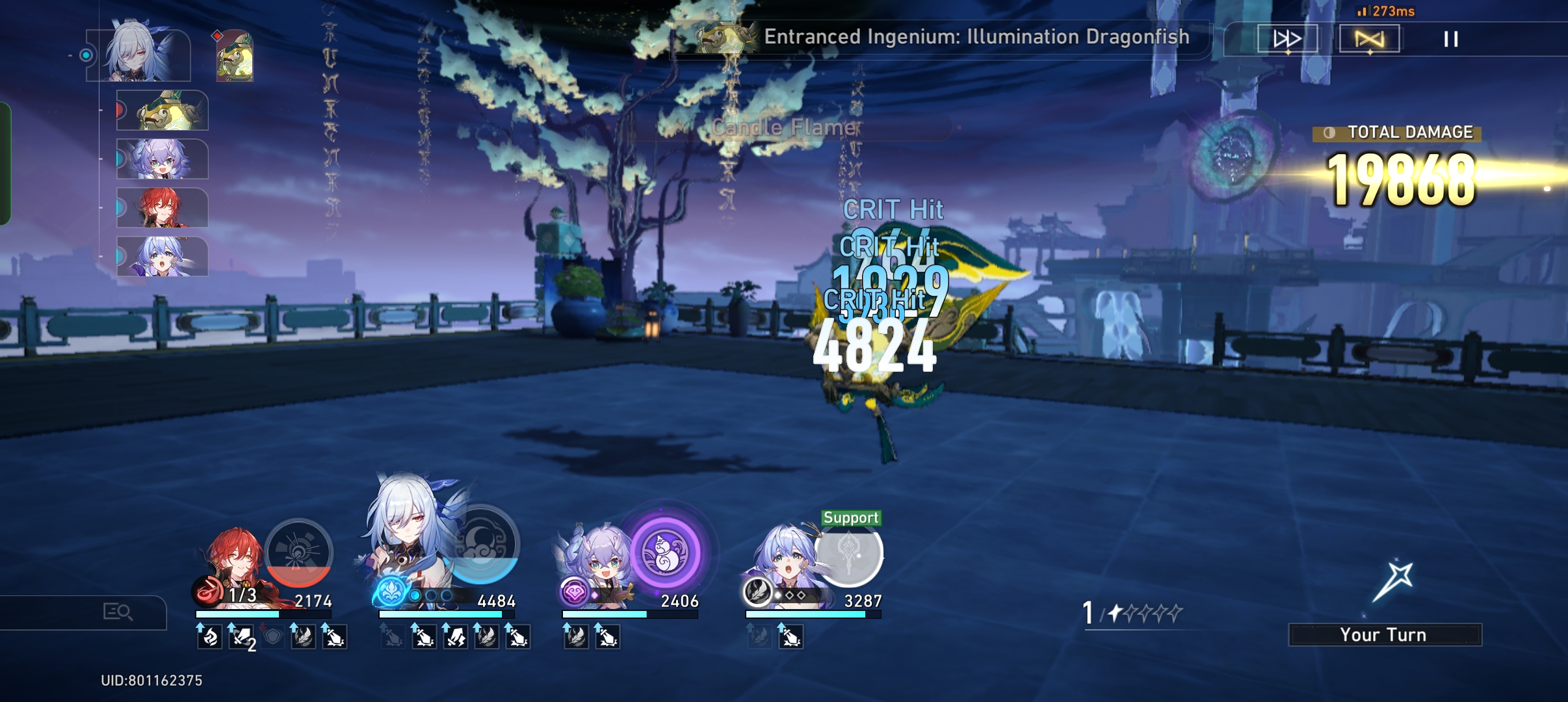 Jingliu Crit Attack Damage With or Without Robin Helper Ulti Honkai ...