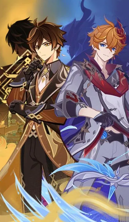 Tartaglia, childe, Ajax, the 11th harbinger (I think) Genshin Impact ...