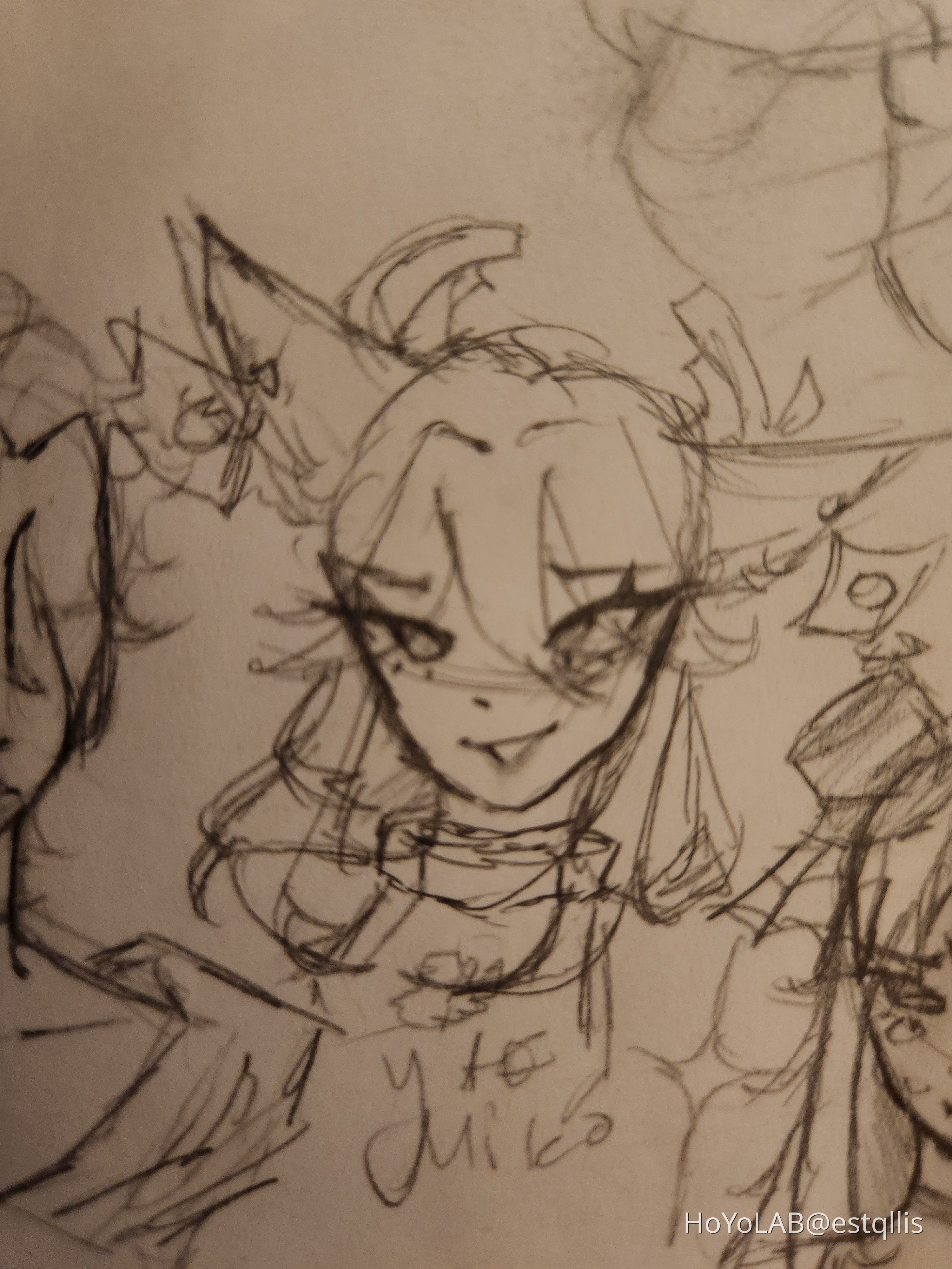 Miko doodle!! Genshin Impact | HoYoLAB