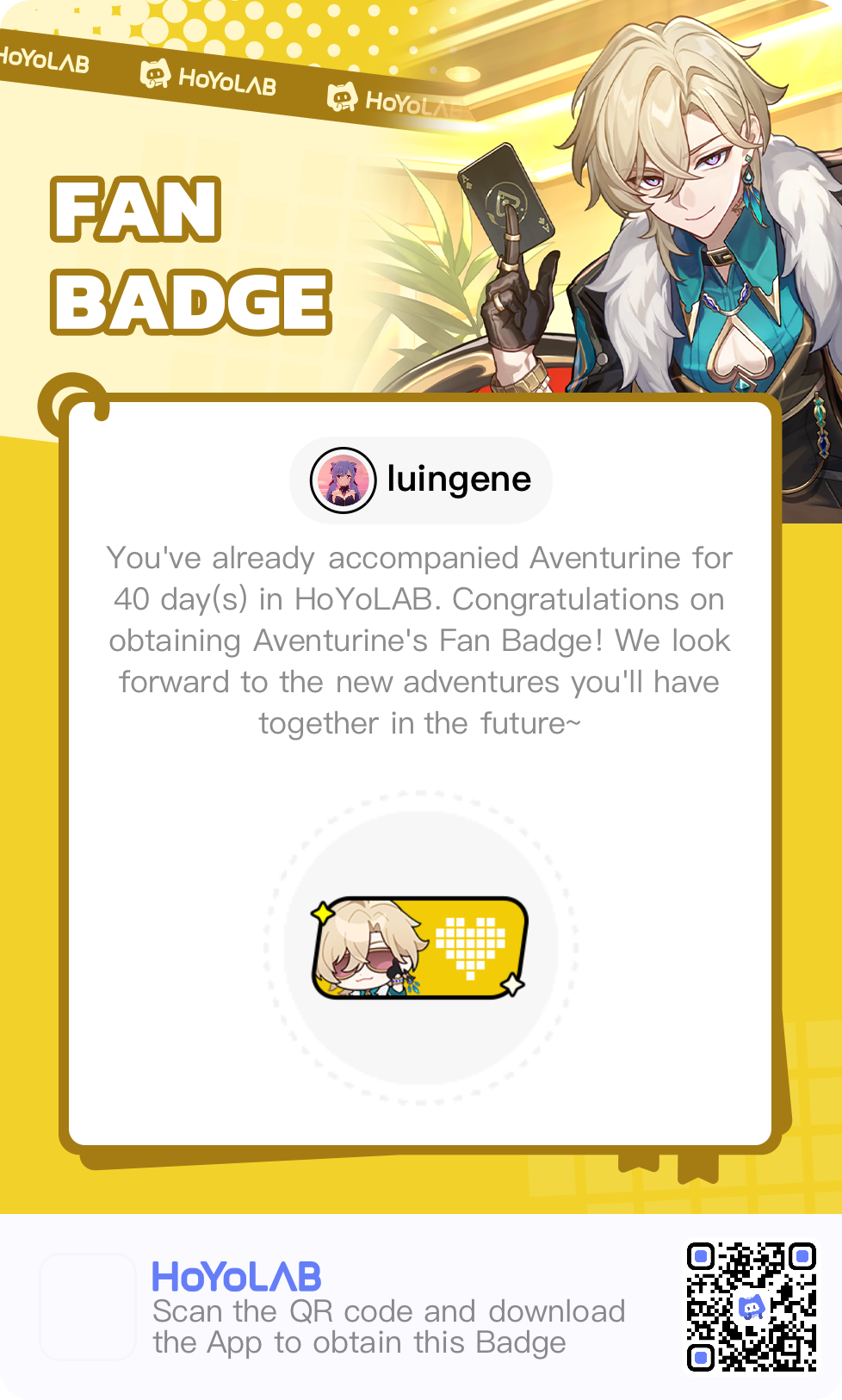 Ah finally! Permanent fan badge 🤩 Honkai: Star Rail | HoYoLAB