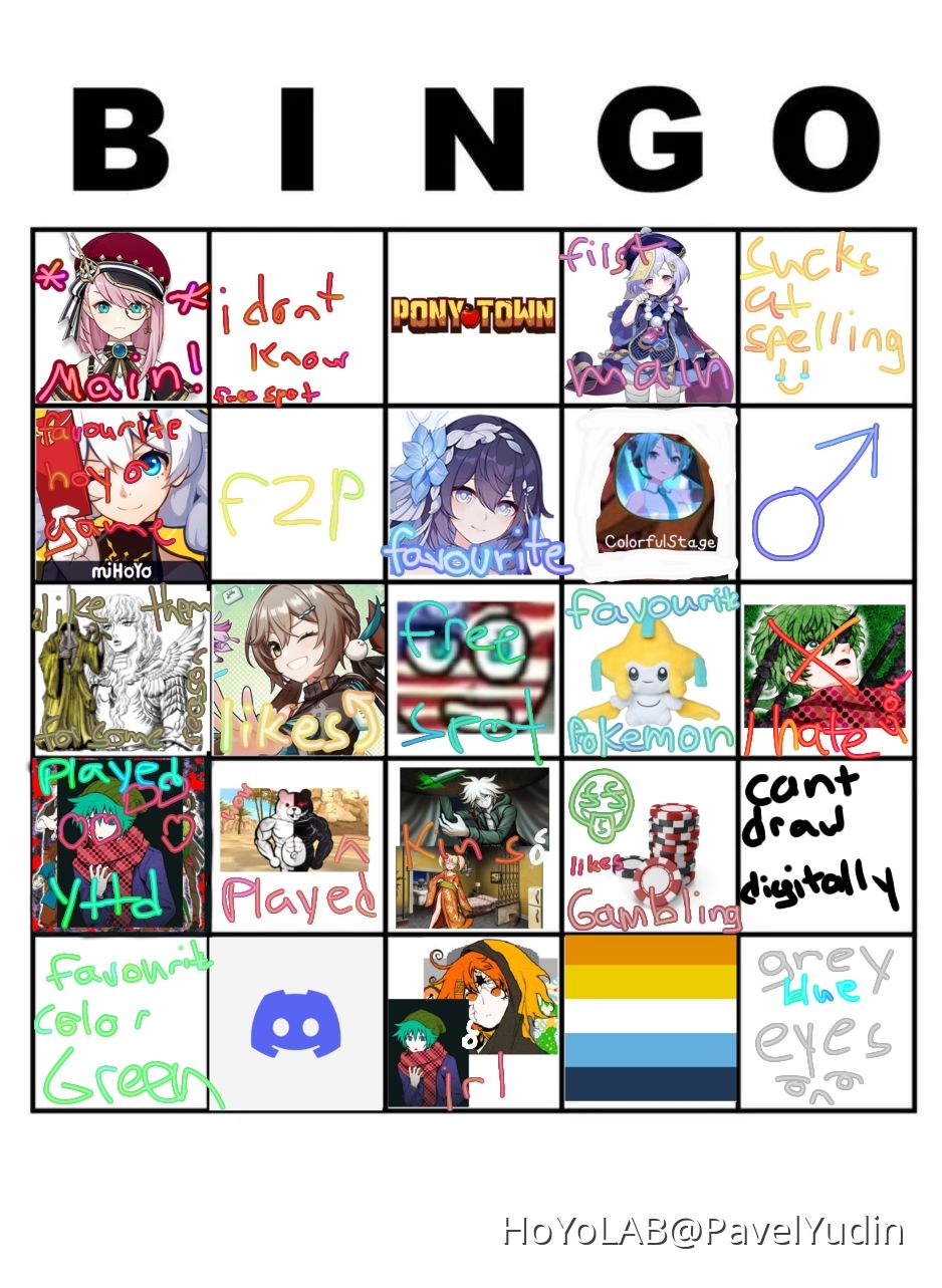 Awful bingo chart | HoYoLAB