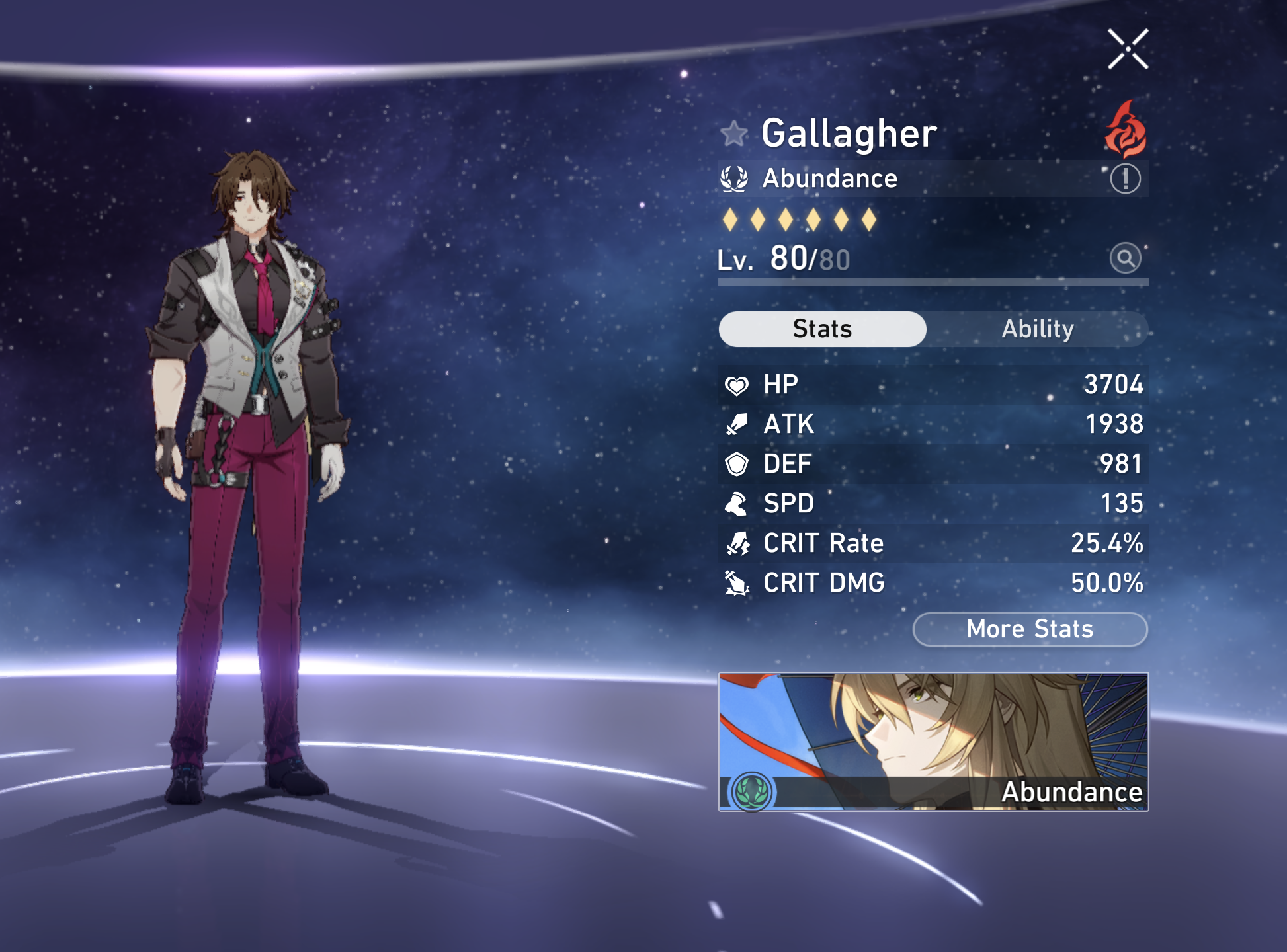 Today Gallagher reached level 80 🎉 Honkai: Star Rail | HoYoLAB