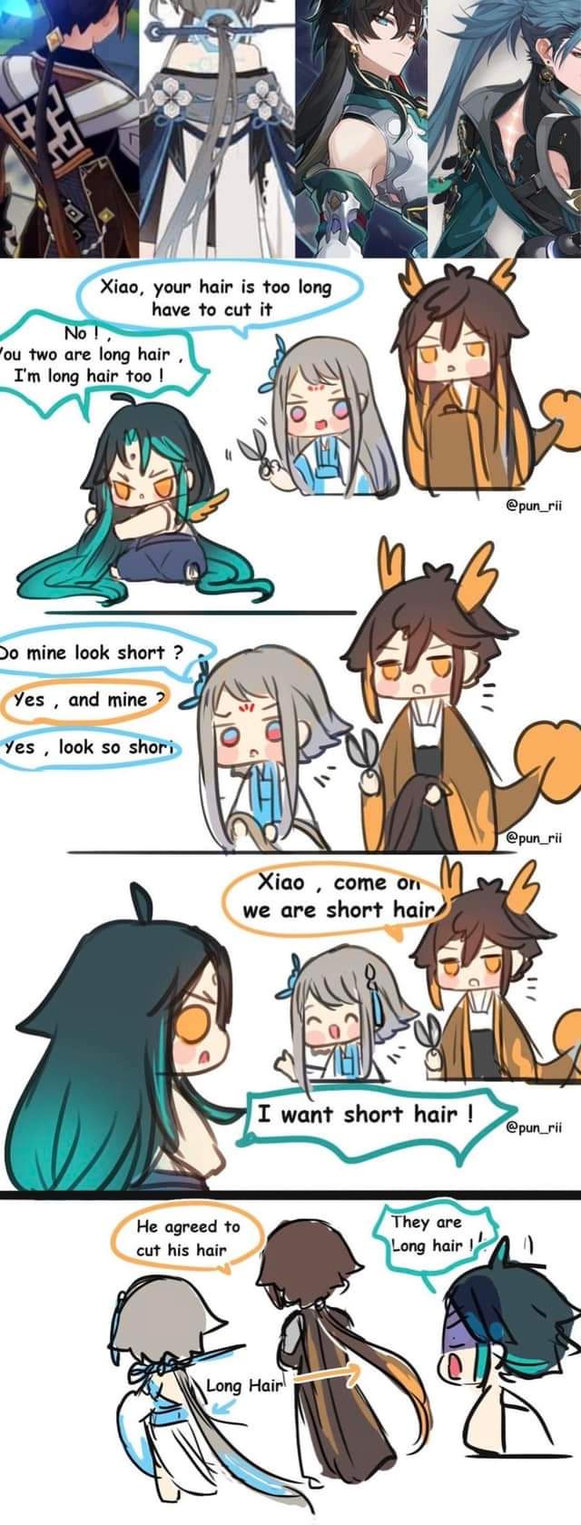 Reason why Xiao have short hair Genshin Impact | HoYoLAB