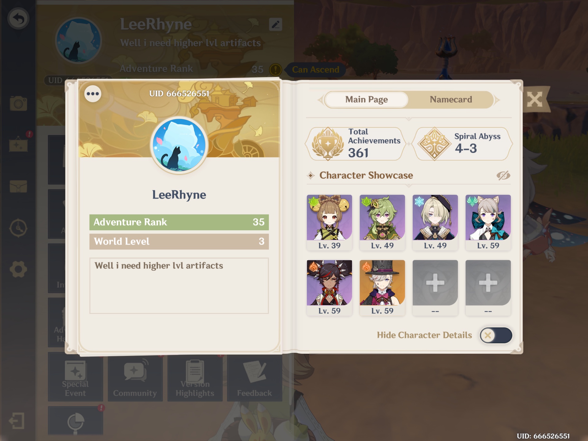 Character levels in progress Genshin Impact | HoYoLAB