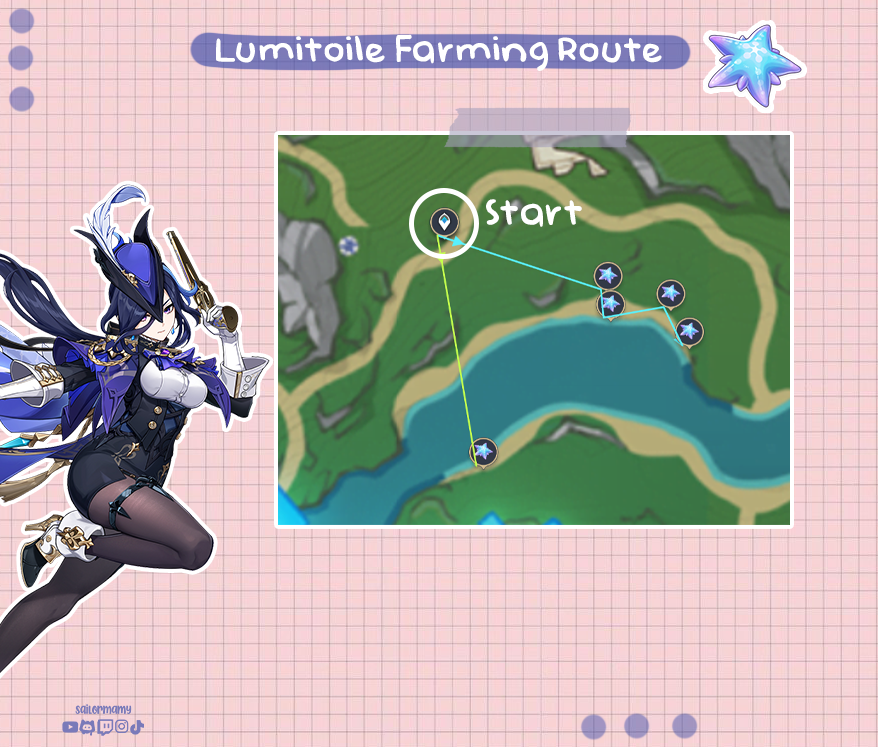 [V4.7] Clorinde Farming Route (Lumitoile) Genshin Impact 👑 Genshin Impact | HoYoLAB
