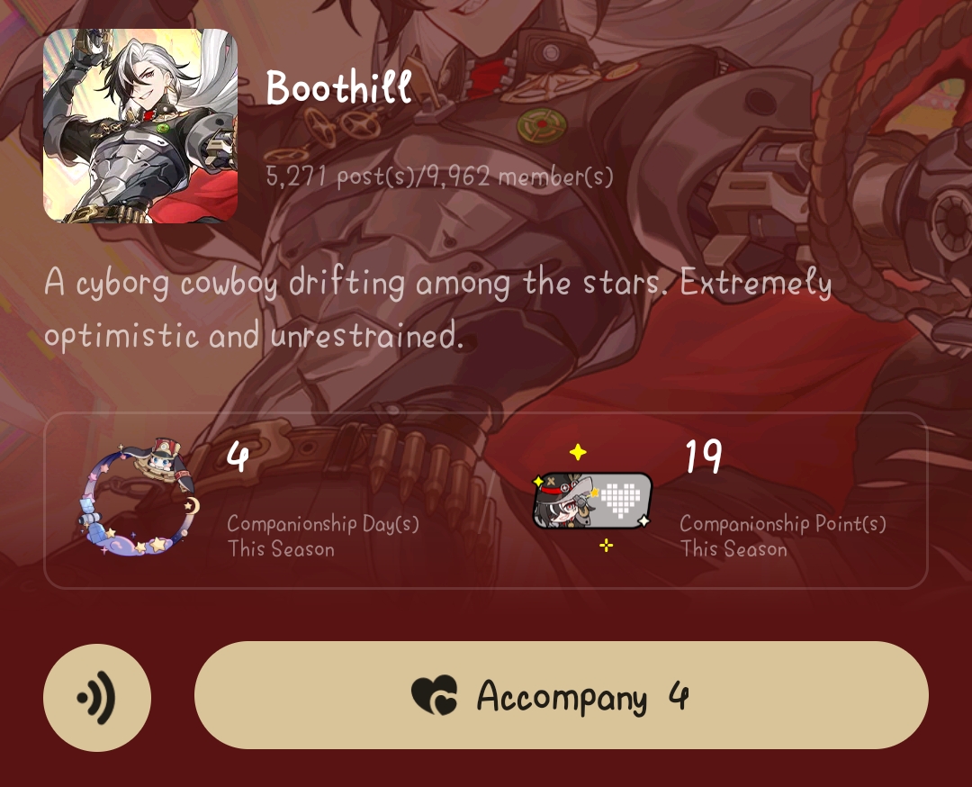 Daily posting for Boothill badge Honkai: Star Rail | HoYoLAB